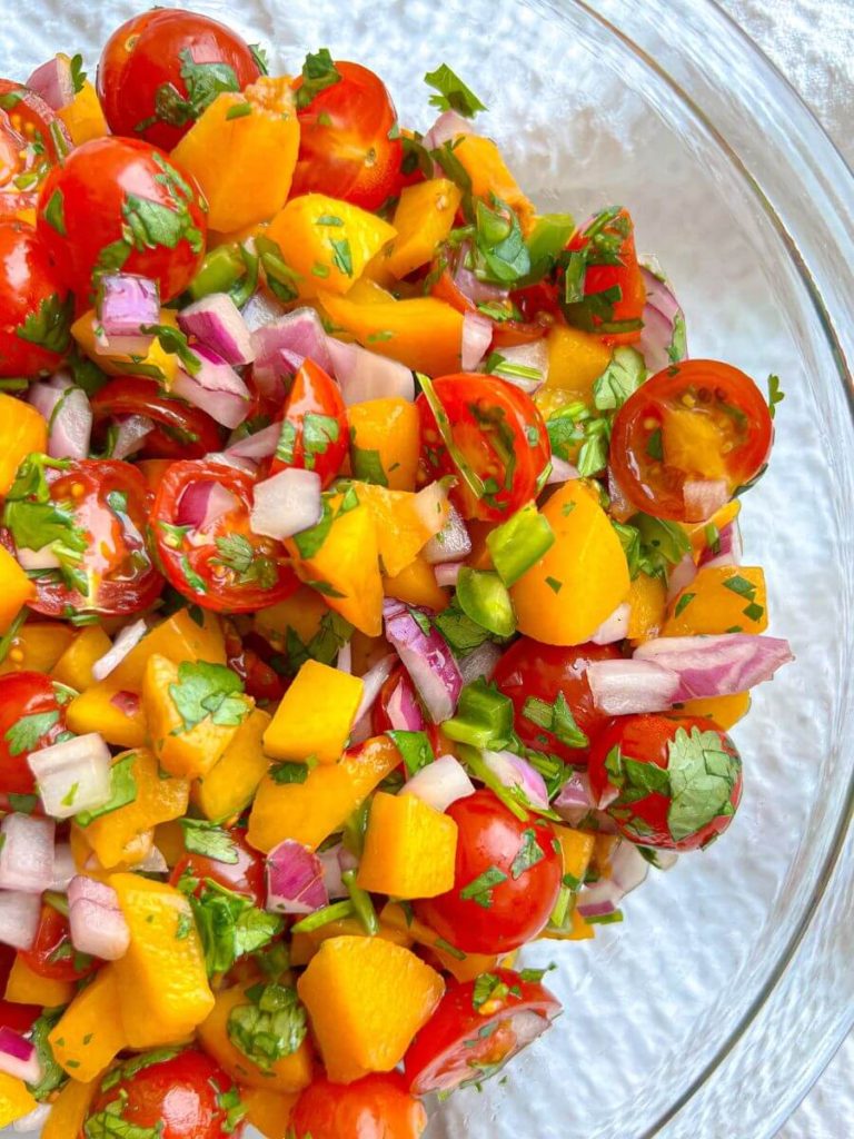 Peach & Tomato Salsa - Laura Live Well