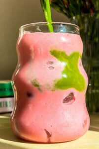 Iced Raspberry Matcha Latte - Laura Live Well